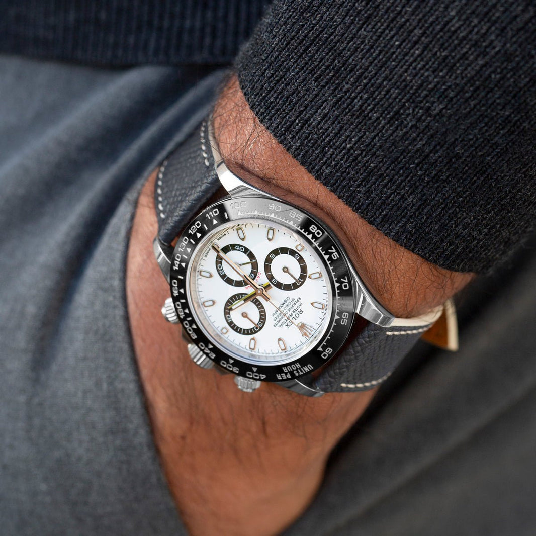 Grained and Saffiano Leather Watch Straps, with a Two Tone Finish ...